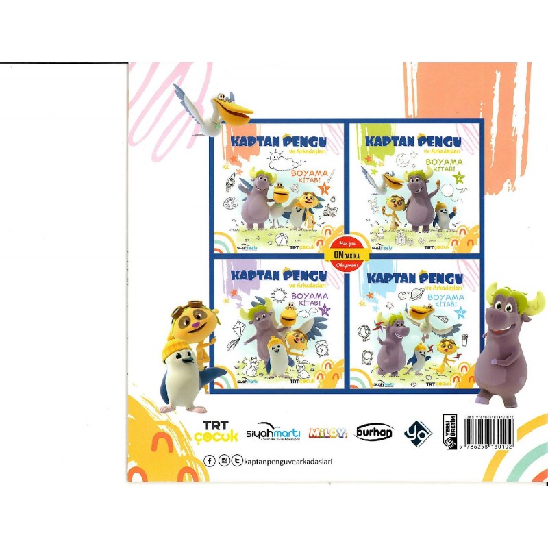Kaptan Pengu ve Arkadaşları Boyama Kitabı 1 - Boyama ve Etkinlik ...