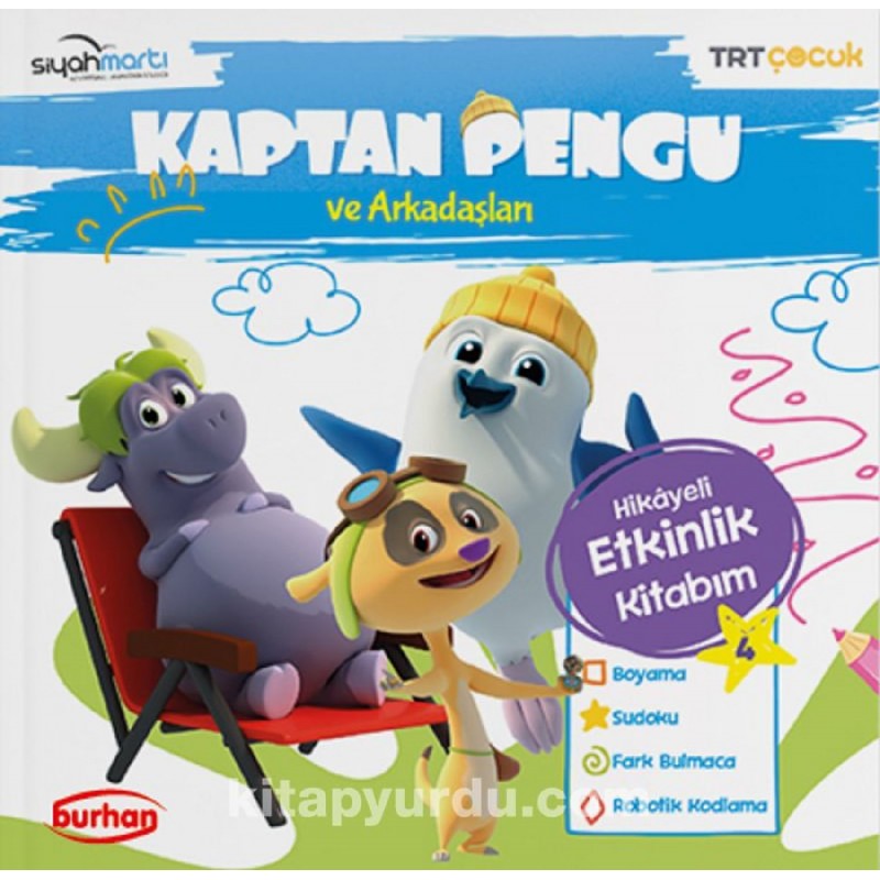 Kaptan Pengu ve Arkadaşları Hikayeli Etkinlik Kitabım 4 - Boyama ve ...